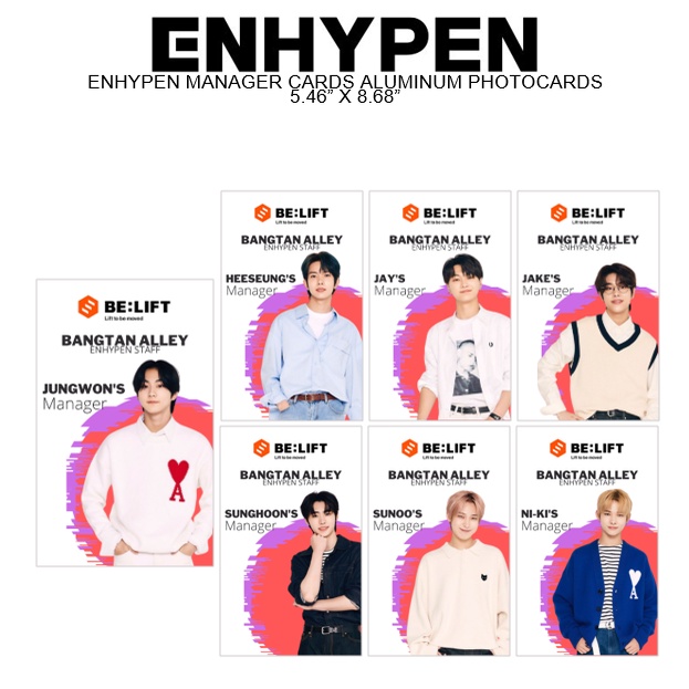 ENHYPEN MANAGER CARD METALLIC PHOTOCARD | Shopee Philippines