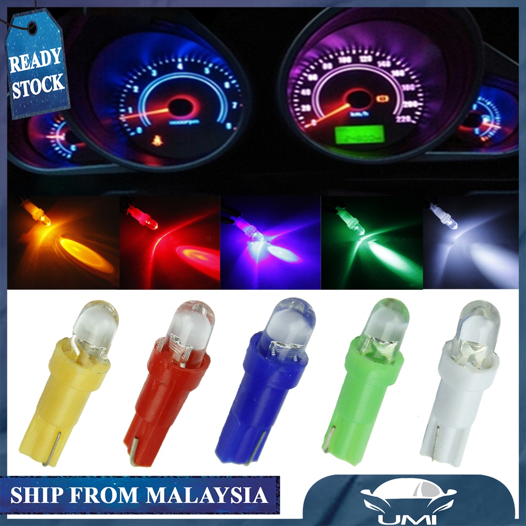 1 Pc T5 Meter Bulb COB LED Lights Wedge Instrument Dashboard Interior ...