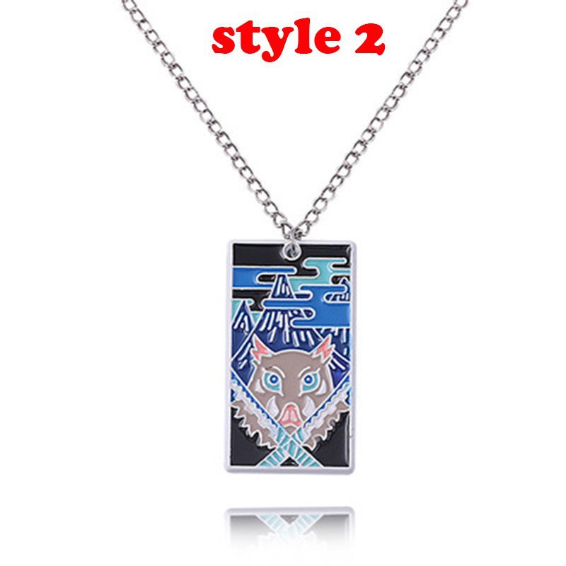 Anime Demon Slayer Necklace Kimetsu No Yaiba Metal Pendants Necklace ...