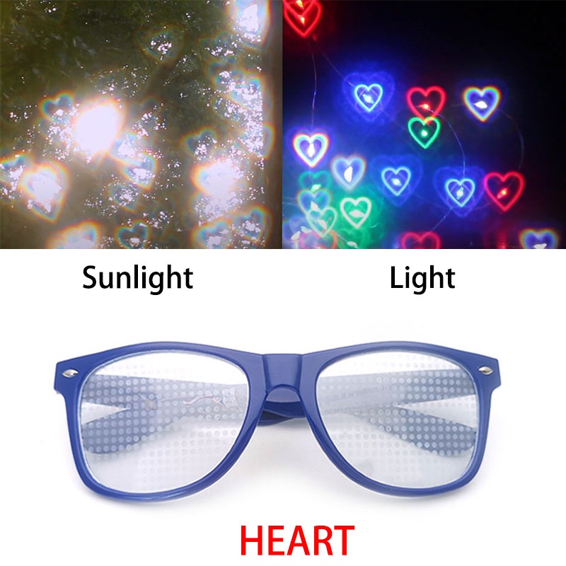 Rave Heart Light Glasses Heart Shaped Special Effect EDM Festival Light ...