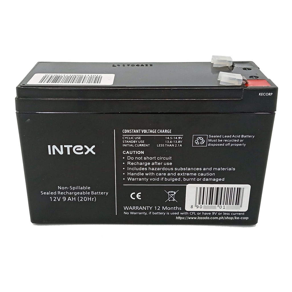 Intex Original Battery for UPS (1500VA 1050VA) 9.0AH KECORP_S1 | Shopee ...