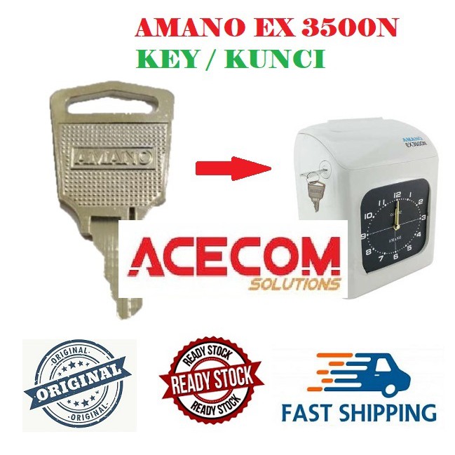 Amano EX3500N EX3500 BX6200 BX6400 Time Recorder Time Clock Punch Card ...