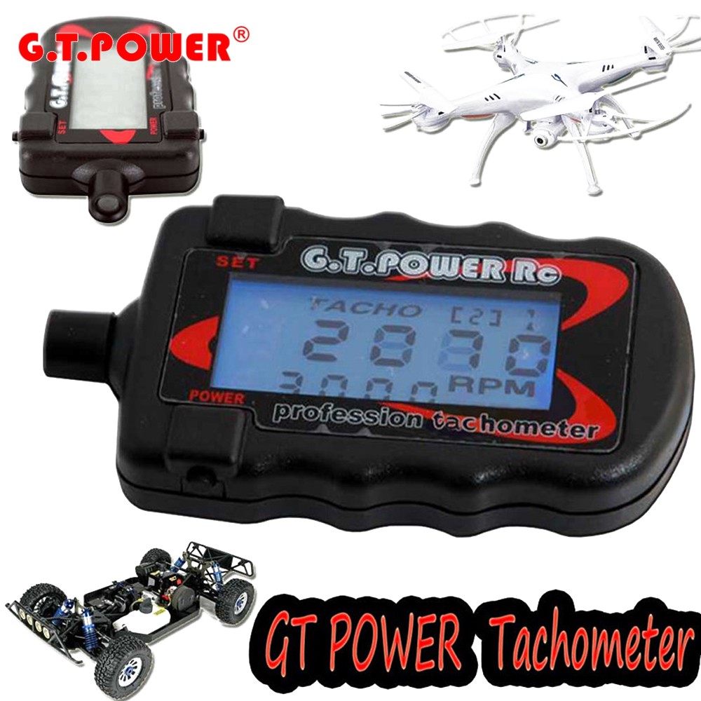 G.T. Power Model Profession RC Motor Digital Optical Tachometer ...