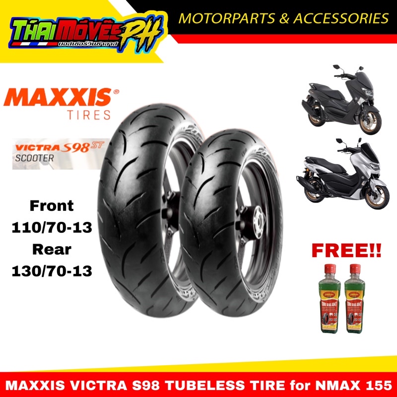 MAXXIS VICTRA TUBELESS TIRE for NMAX 155 FREE TIRE SEALANT (130/70-13 ...