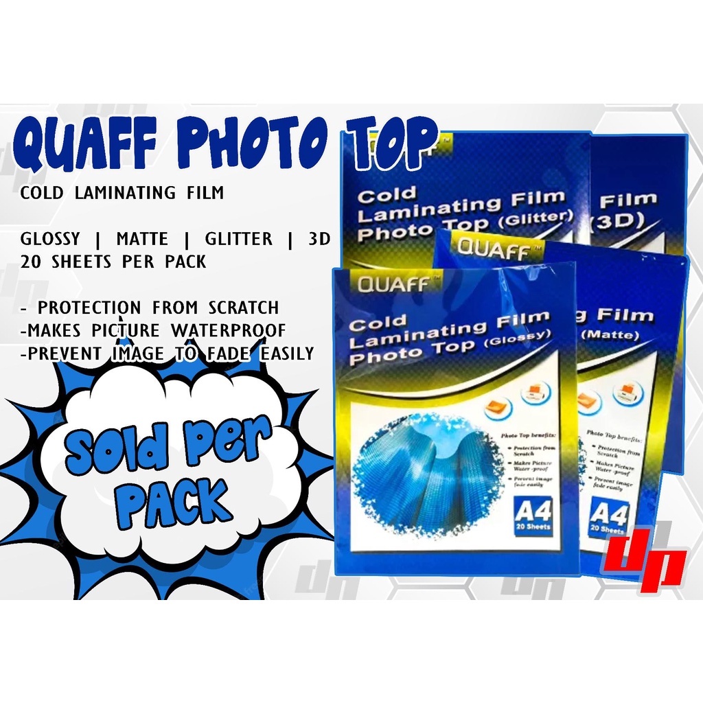 Quaff Phototop - A4 Photo top, Cold laminating film | Protection from ...