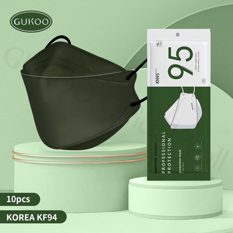 GUKOO KF94 Mask Original 50pcs korea KF94 4D Respirator Face Mask Reusable Protect Colorful Mask ...