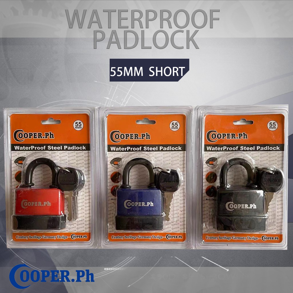 Cooper.ph CP-FS Water proof padlock waterproof Short and Long | Shopee ...