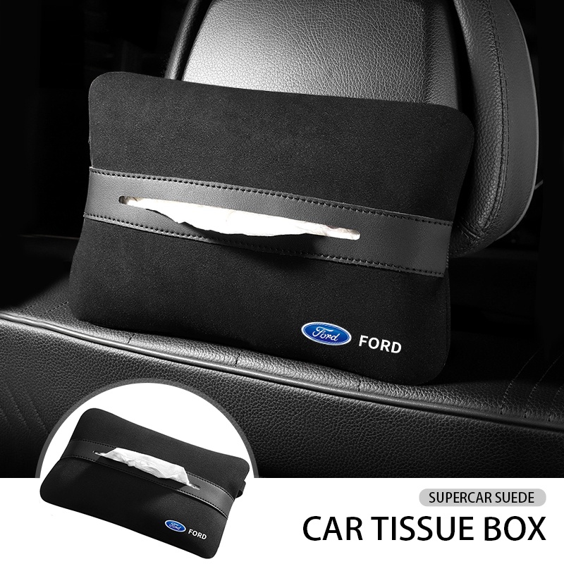 1 Pcs FORD Car seat back Tissue Box Towel Sets Car Sun Visor suede ...