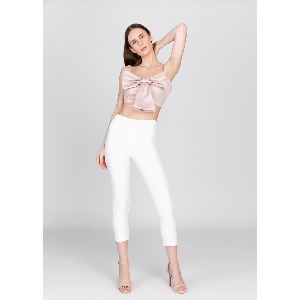 Woo- Bree Crop Top Adjustable Strap Ribbon | Shopee Philippines