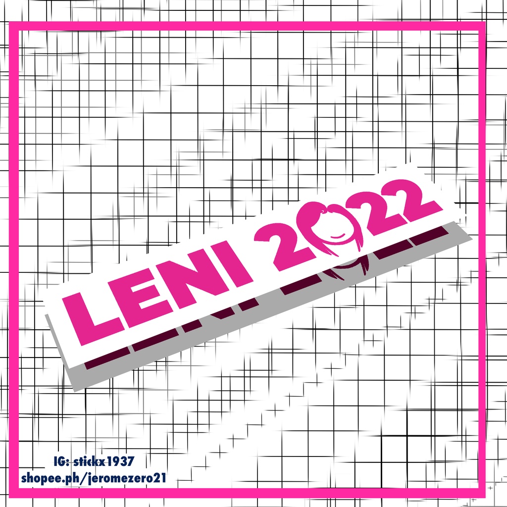 Leni Robredo 2022 Pink v2 Car Bumper Vinyl Waterproof Sticker ...
