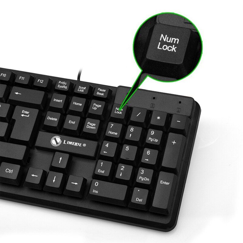 Limeide T13 104 Keys Basic Interface Game Gaming USB Keyboard and Mouse ...