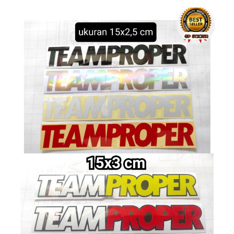 Sticker CUTTING Motorcycle Car Words TEAM PROPER | Shopee Philippines