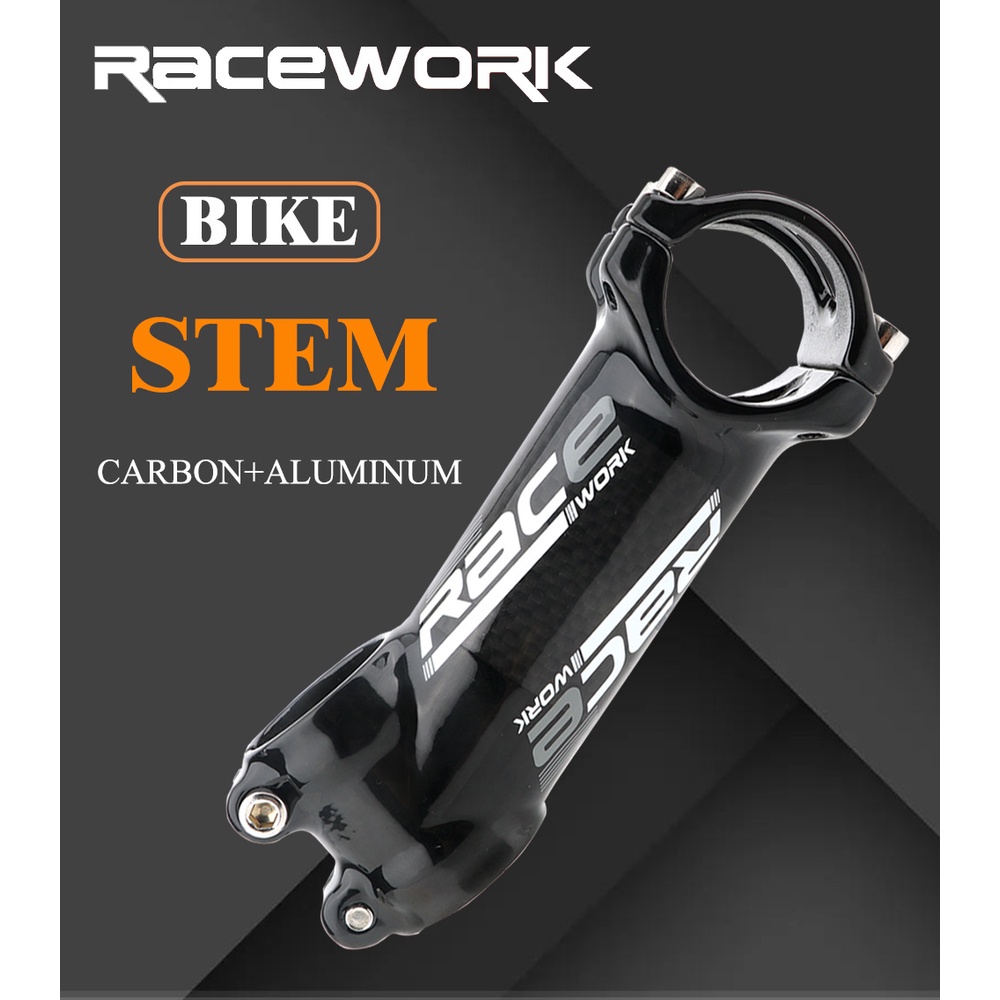 RACEWORK carbon fiber stem road bike mountain handlebar stand 6 degrees ...