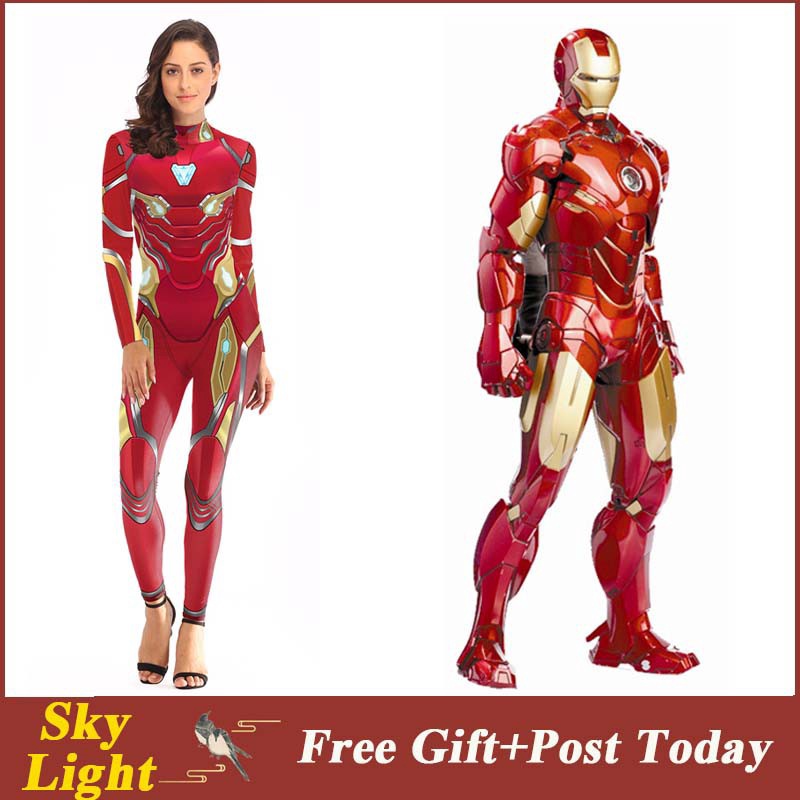 Carnival cosplay Iron Man Costume Women Fancy Dress Halloween Costume ...
