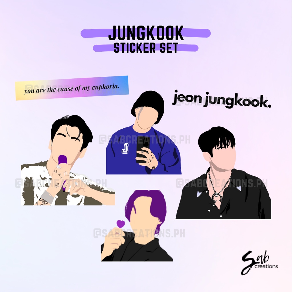 (COD) BTS Jeon Jungkook / JK Sticker Set | Shopee Philippines