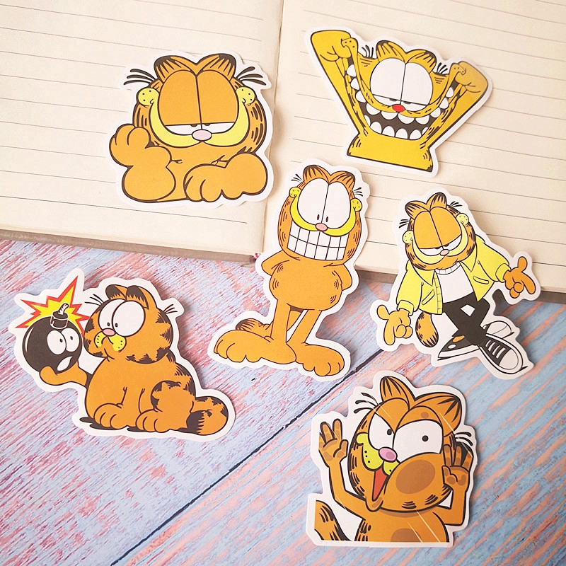 Garfield - Series 01 Cartoon Stickers 6Pcs/set DIY Fashion Laptop ...
