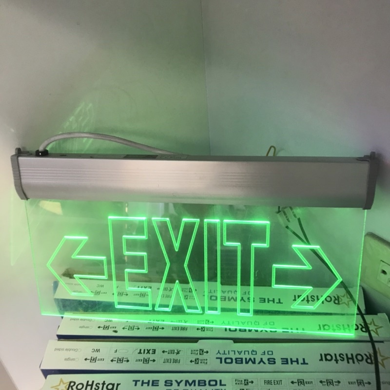 【COD & Ready】 Rechargeable Exit Fire Exit emergency light Construction ...