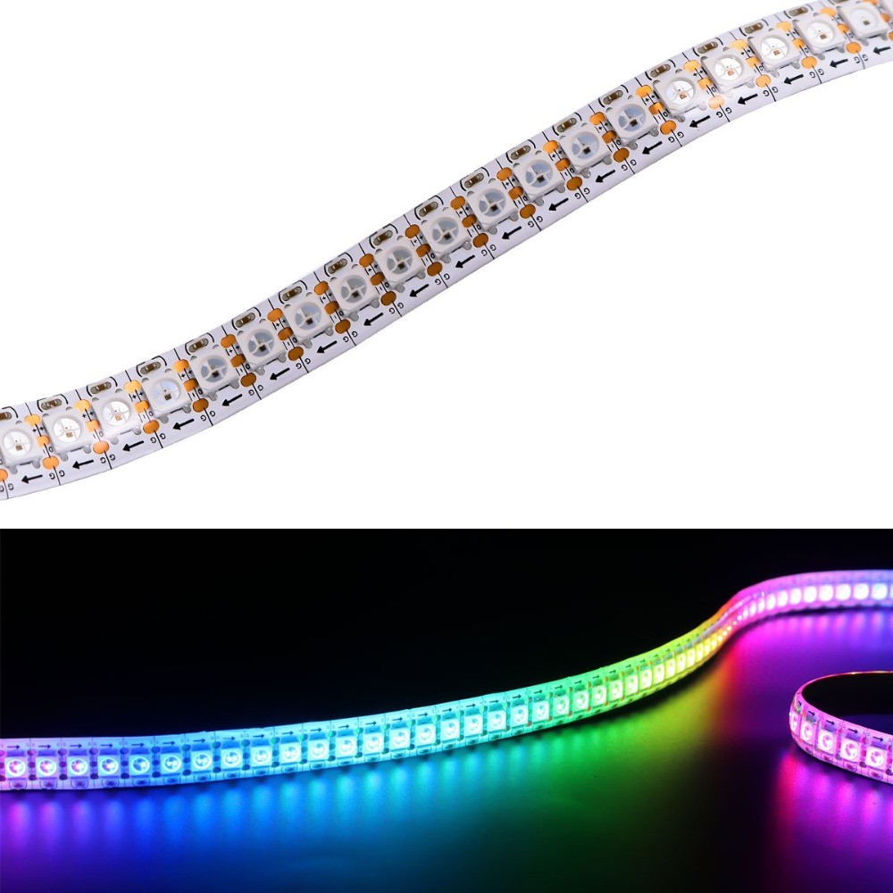 CybXnbada 1M WS2812B Led Strip 144 pixels/leds/m Smart 5050 RGB led ...