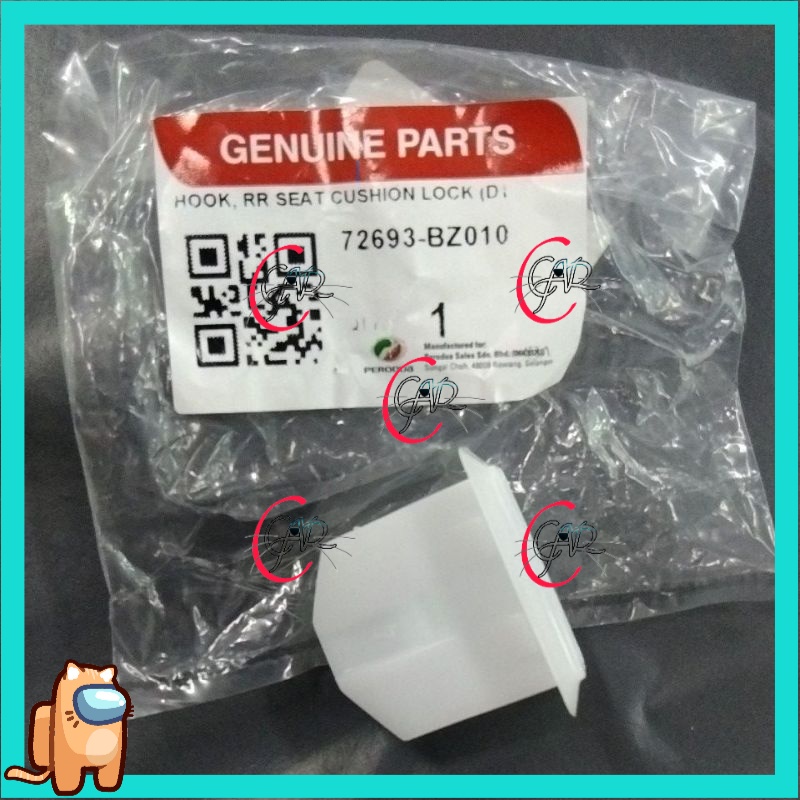 REAR SEAT HOOK CLIP (@1PC) PERODUA VIVA KELISA AXIA BEZZA (72693-BZ010 ...