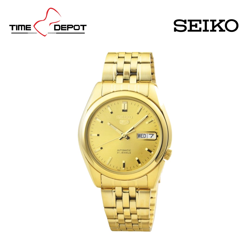 Seiko 5 SNK366K1 Gold Automatic Stainless Steel Strap Watch For Men ...