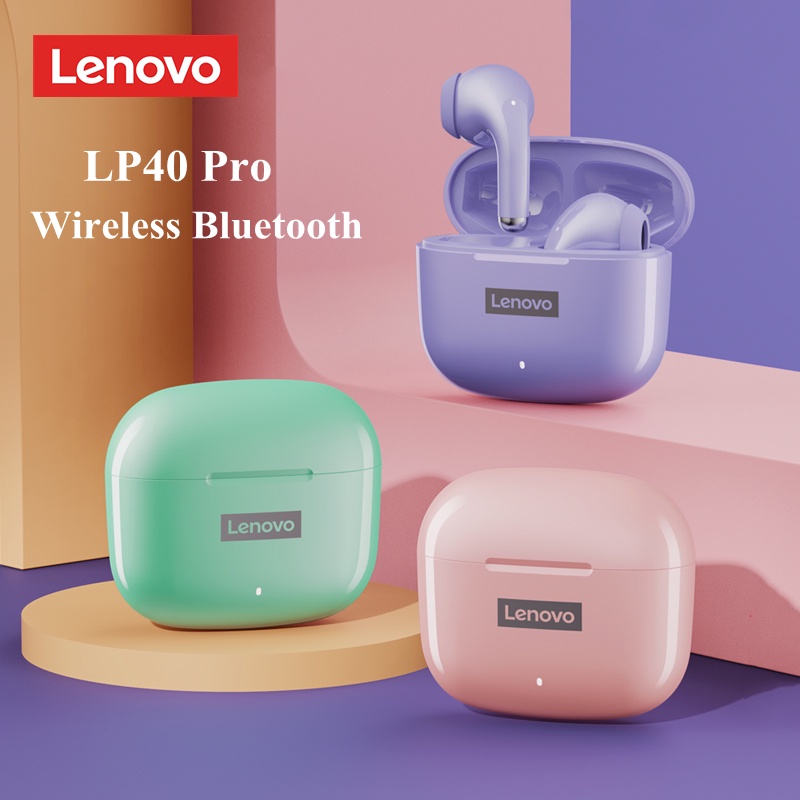 Lenovo LP40 PRO And LP40 IPX5 True Wireless Earphones Bluetooth 5.1 TWS HD Stereo Low Latency ...