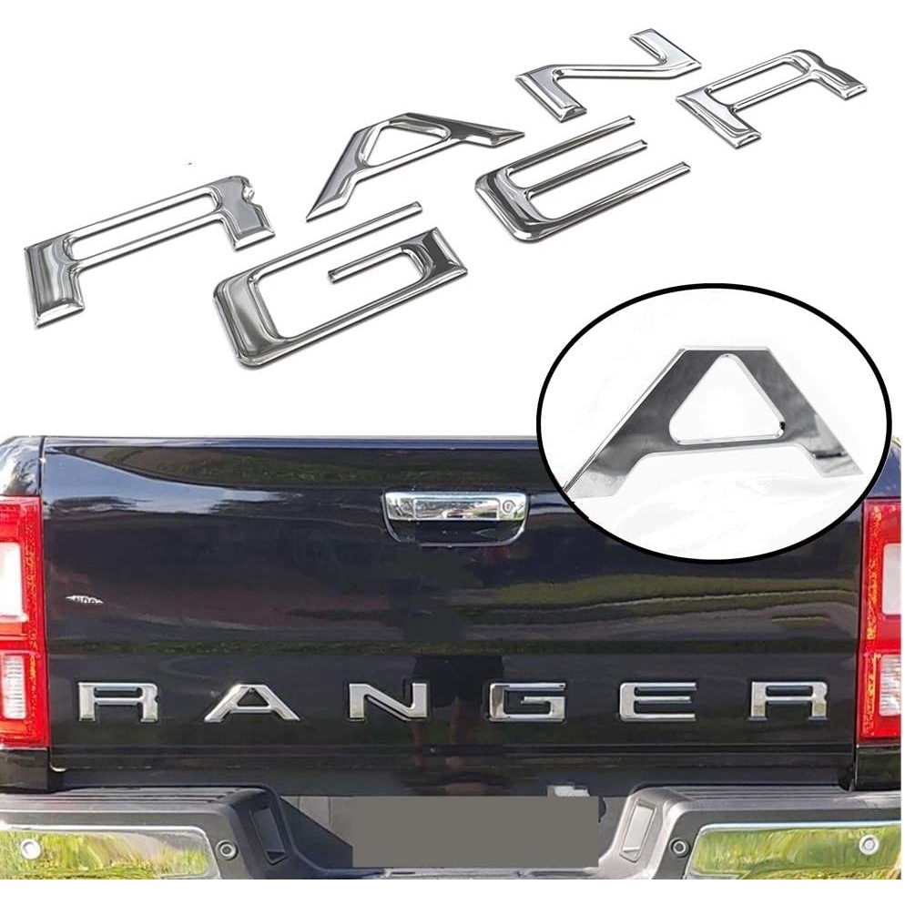 Tailgate Insert Letters for Ford Ranger 2019 2020, Emblems (Red ...