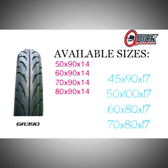 QUICK Tires TUBETYPE | Shopee Philippines