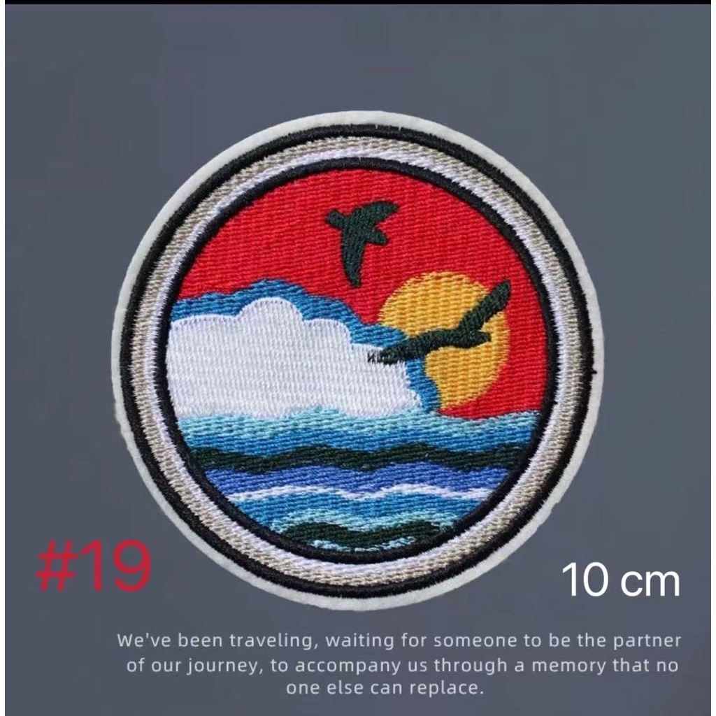 computer embroidery badge patch DIY handmade embroidered cloth patch ...
