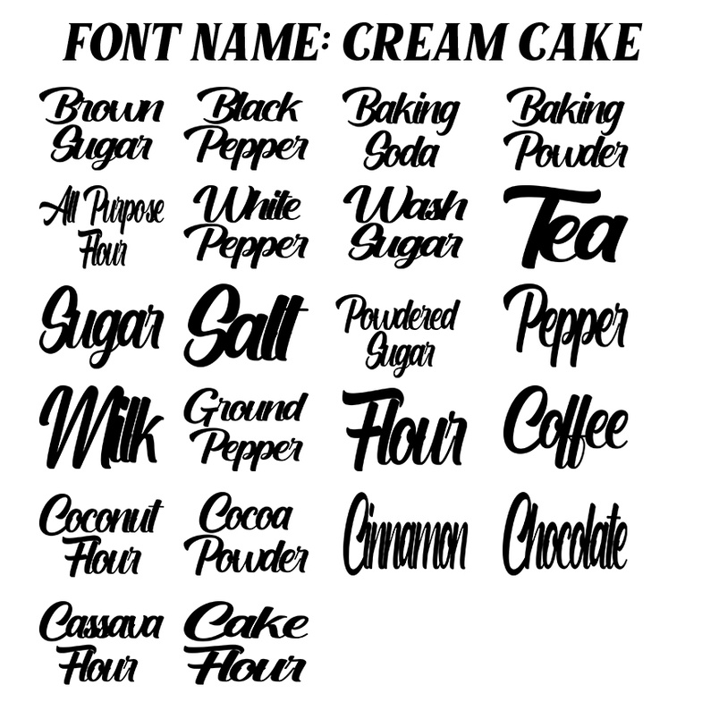 PANTRY LABEL STICKER CREAM CAKE FONT PART 1 | Shopee Philippines