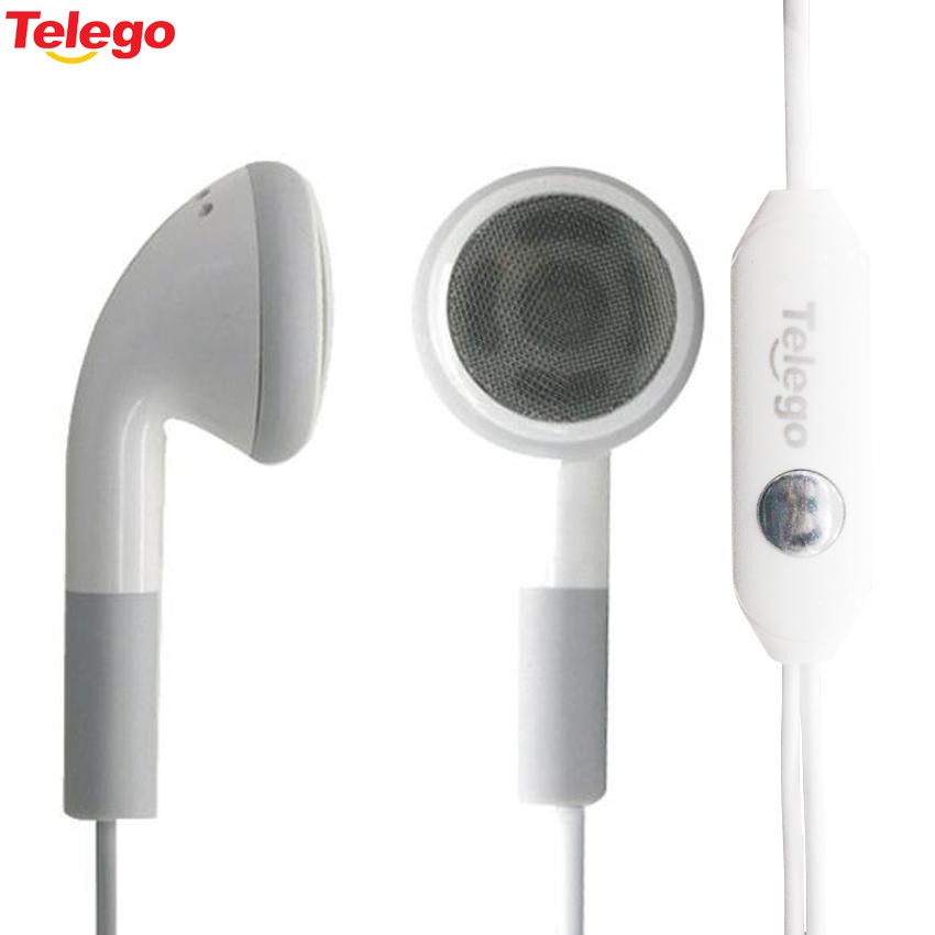 Telego Earphones Headset 3.5mm Jack (White) | Shopee Philippines