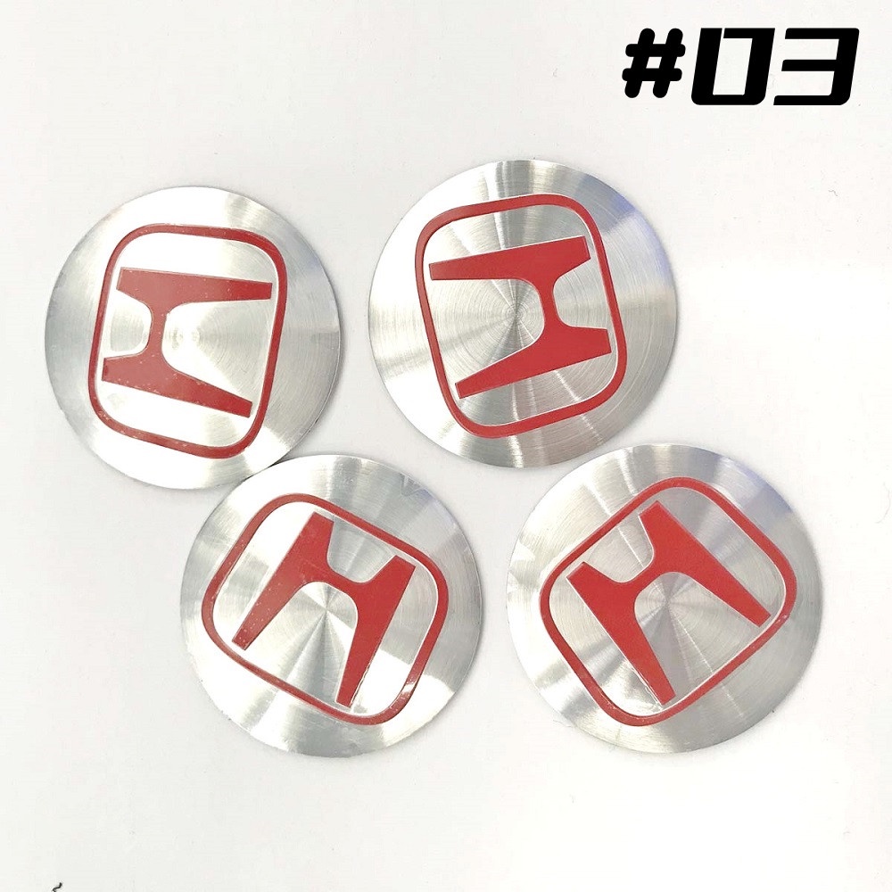 4Pcs 56mm HONDA Car Wheel Hub Cap Sticker Tire Cap Wheel Center Hub ...