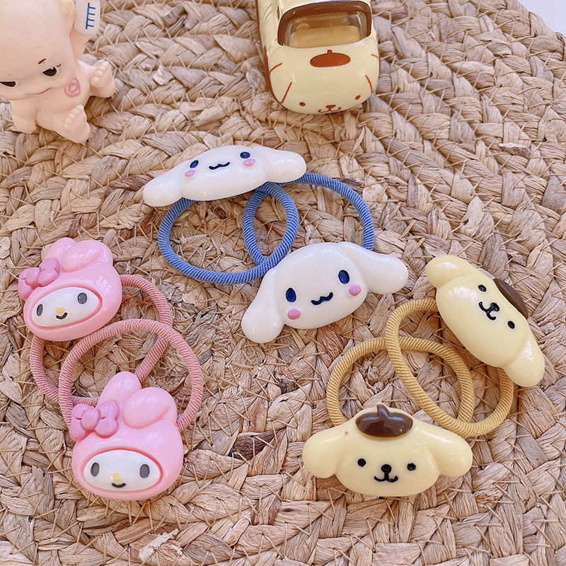 Cinnamoroll Hair Accessories Student Girl Heart Soft Tie Rubber Band ...