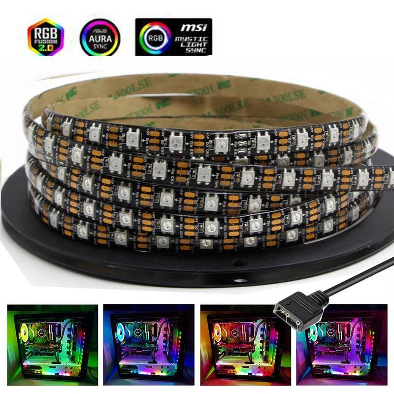 LED Strip Digital Light RGB 5V Addressable WS2812 Strip For PC Case ...