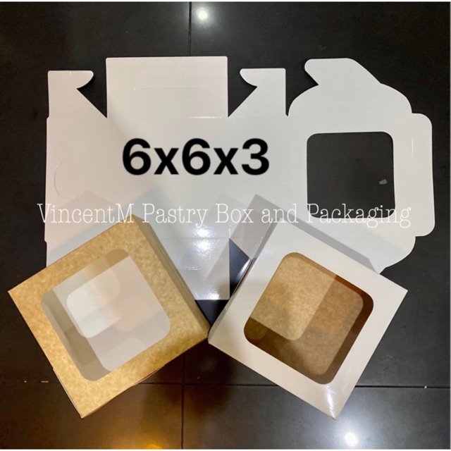 (10-20pcs) Cupcake Box with window laminated 6x6x3 inches / Cupcake Box ...