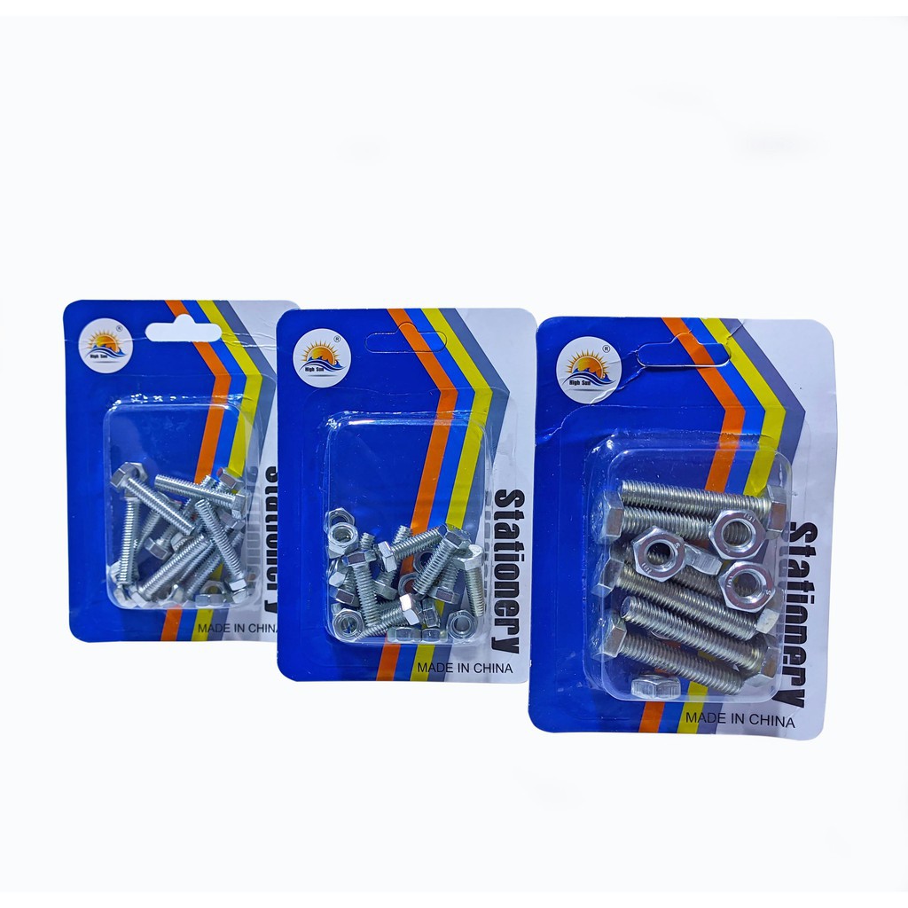 AKT COD Heavy Duty Hex Bolts & Nuts Full Thread Screws Turnilyo 10pcs ...