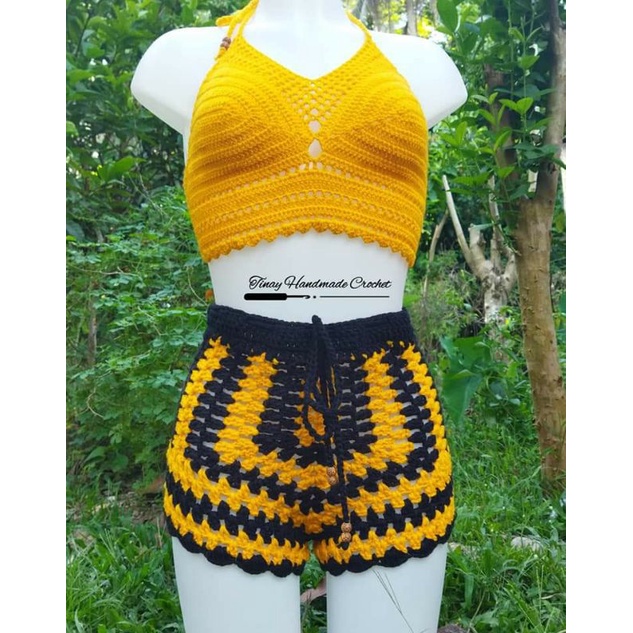 HONEYBee THEME Handmade Crochet Terno Swimwear Outfit Swimwear ...