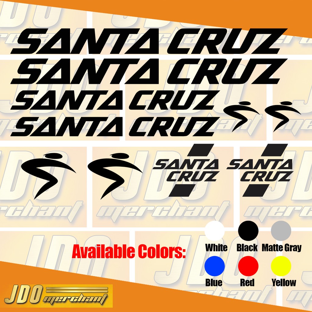 Santa Cruz Stickers set Vinyl Stickers Decals | Shopee Philippines