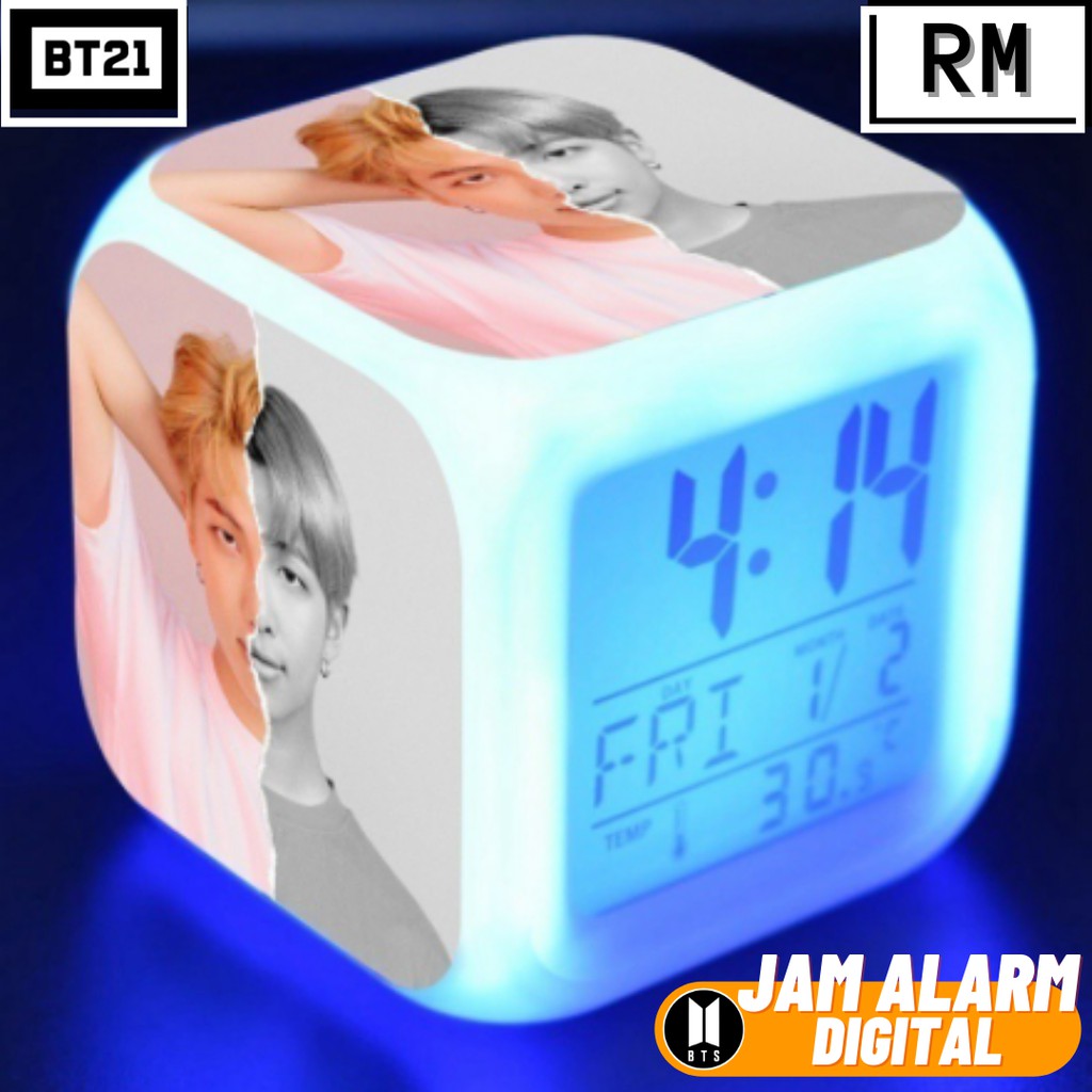 Kpop Bangtan Boys Army Color Changing Led Alarm Clock for Bedroom - RM ...