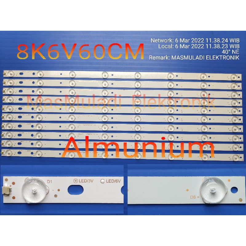 MATA Universal 32 Inch LED TV Backlight Lamp 8 Buttons 6 Volt LED BL ...