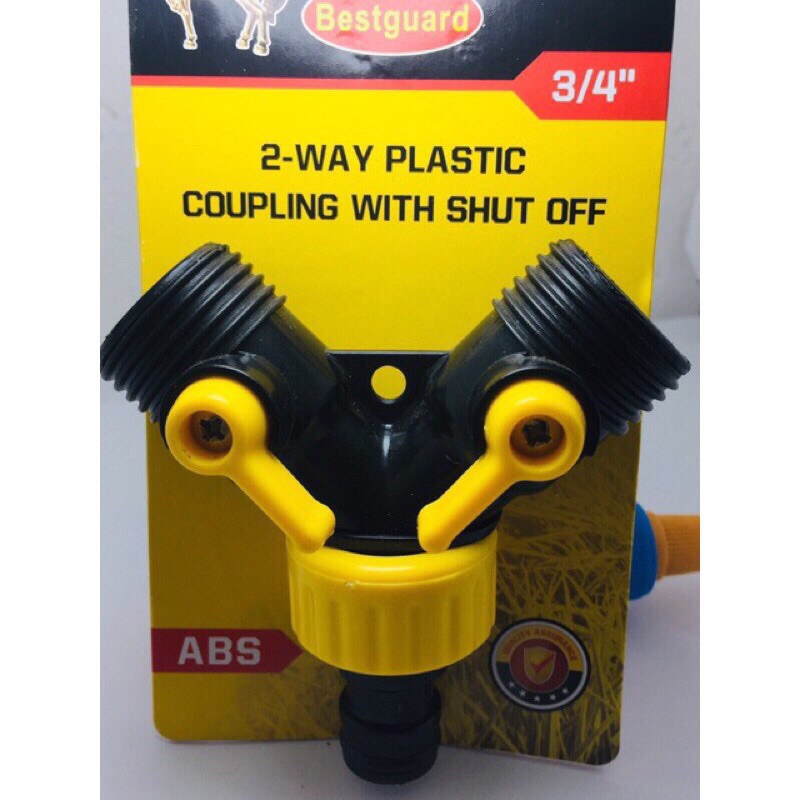 Bestguard 2 Way Plastic Coupling With Shutoff 3/4" E8004 | Shopee ...