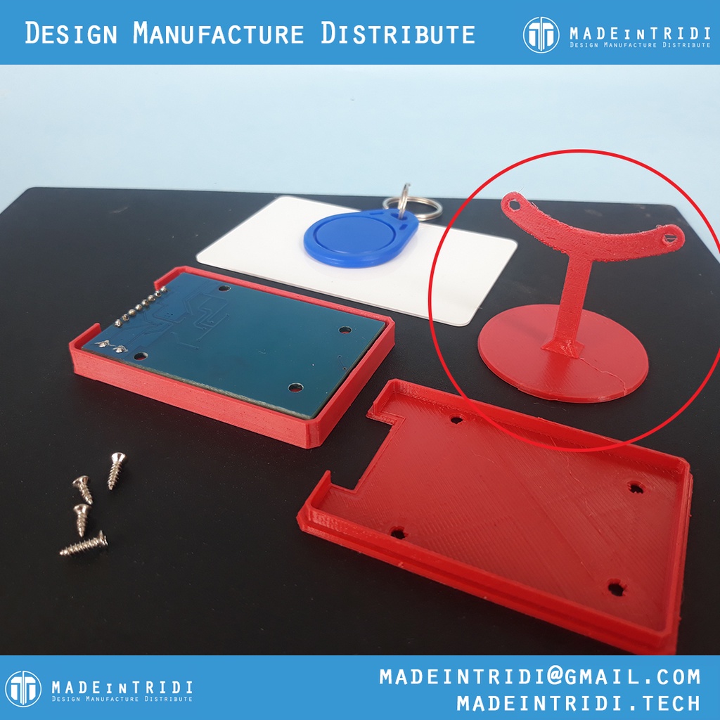 Arduino RFID Pole Holder RC522 ID tag Smart Parking Case project ...