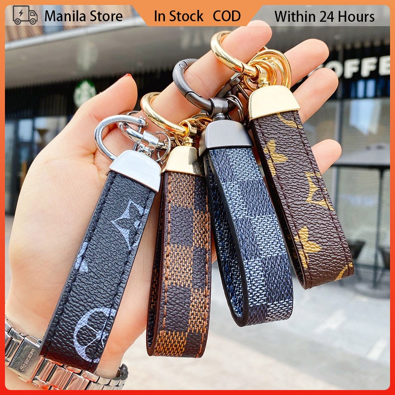 Car Leather Keychain Retro Motorcycle Key Chain Bag Pendant Couple ...