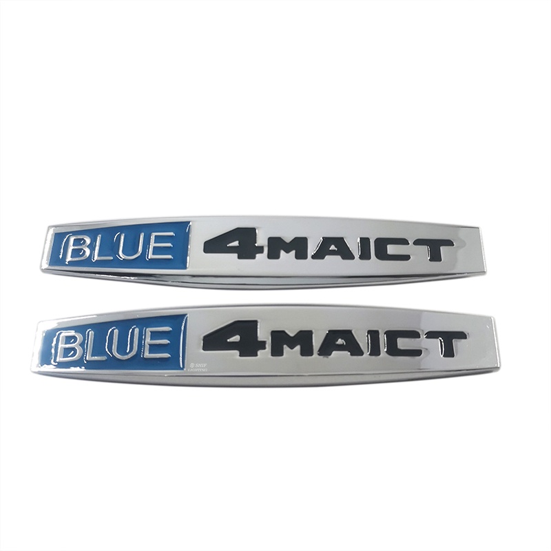 2 X Metal BLUE 4MATIC Logo Car Auto Side Fender Rear Emblem Badge Decal ...