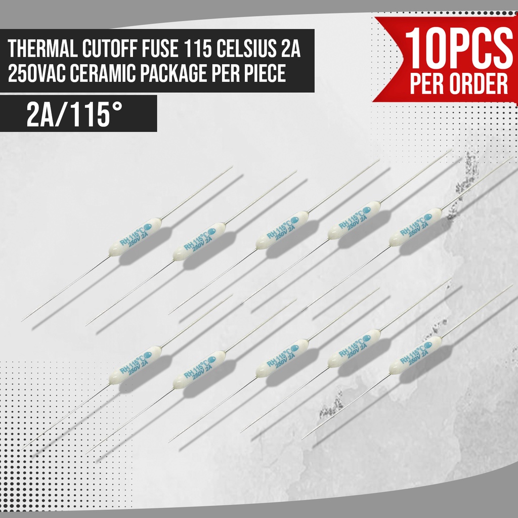 🟧10PCS Electrical Thermal Fan Fuse 115°C 2A 250VAC Round Heavy Duty🟧 ...