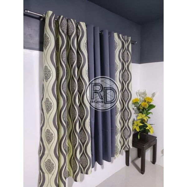 RD-Printed Ring Curtains-Elegant Design-3in1/4in1 | Shopee Philippines