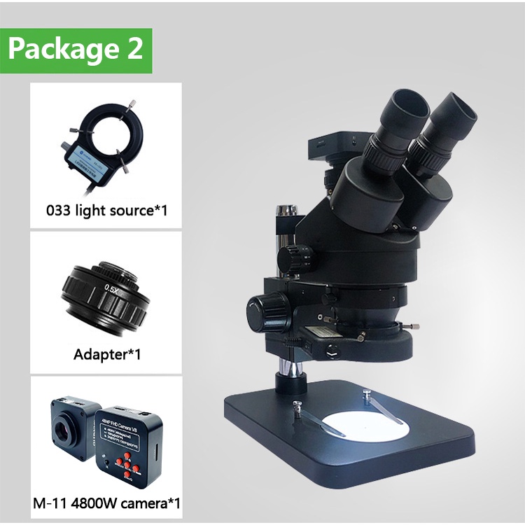Professional 0.7-4.5X Trinocular HD Stereo Microscope Biological ...