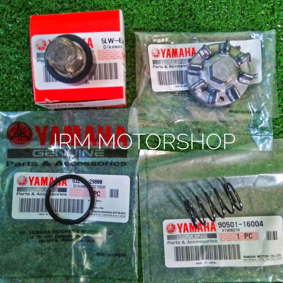 R20 B129 Drain Plug, Oring, Spring, Strainer MIO SPORTY / MIO SOUL / FINO CARB / NOUVO / MXI 125 ...