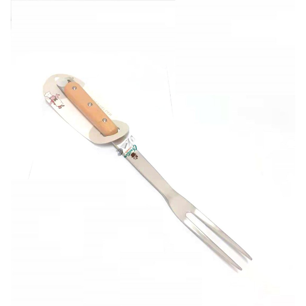 Stainless Steel Meat Fork Ladle Wood Handle Panandok Sandok ( T34-6 ...