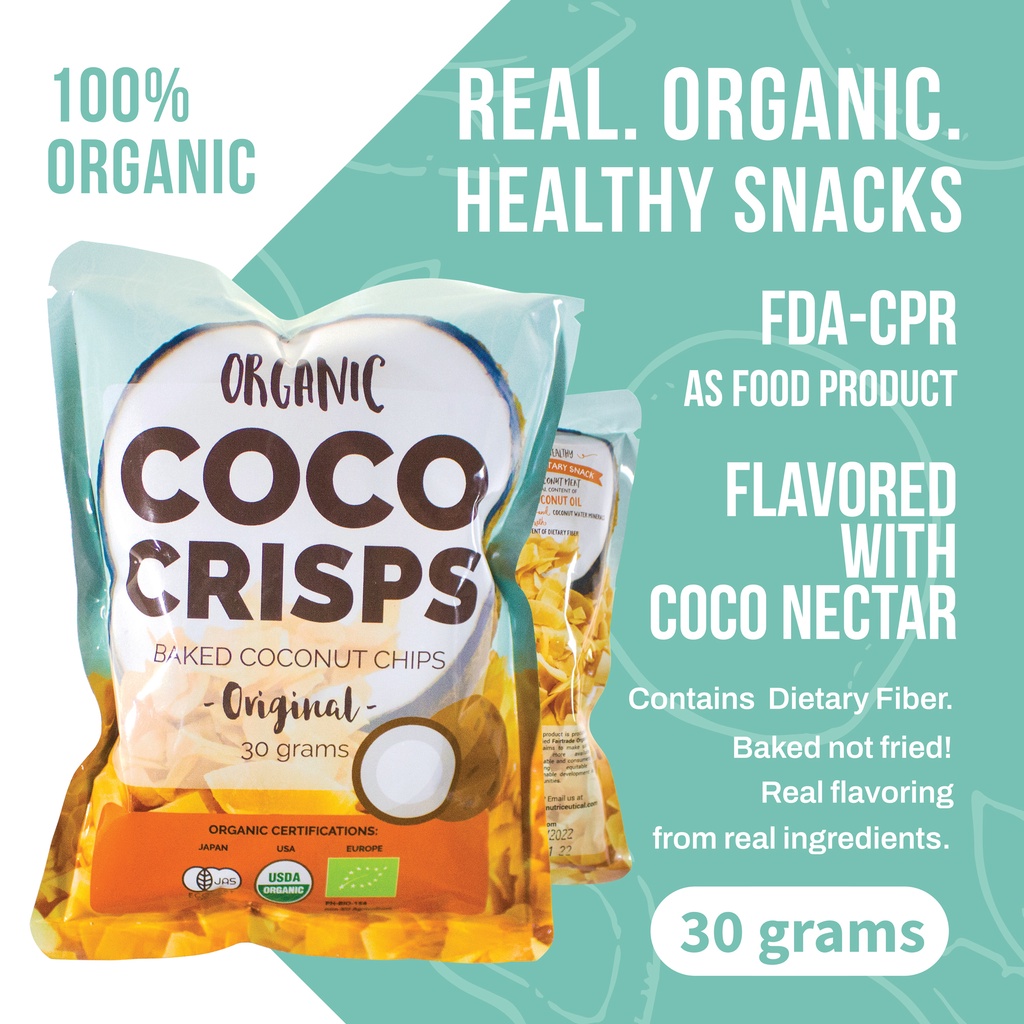 AG Nutriceuticals Organic Coco Crisps Snack - Original 30g | Shopee ...