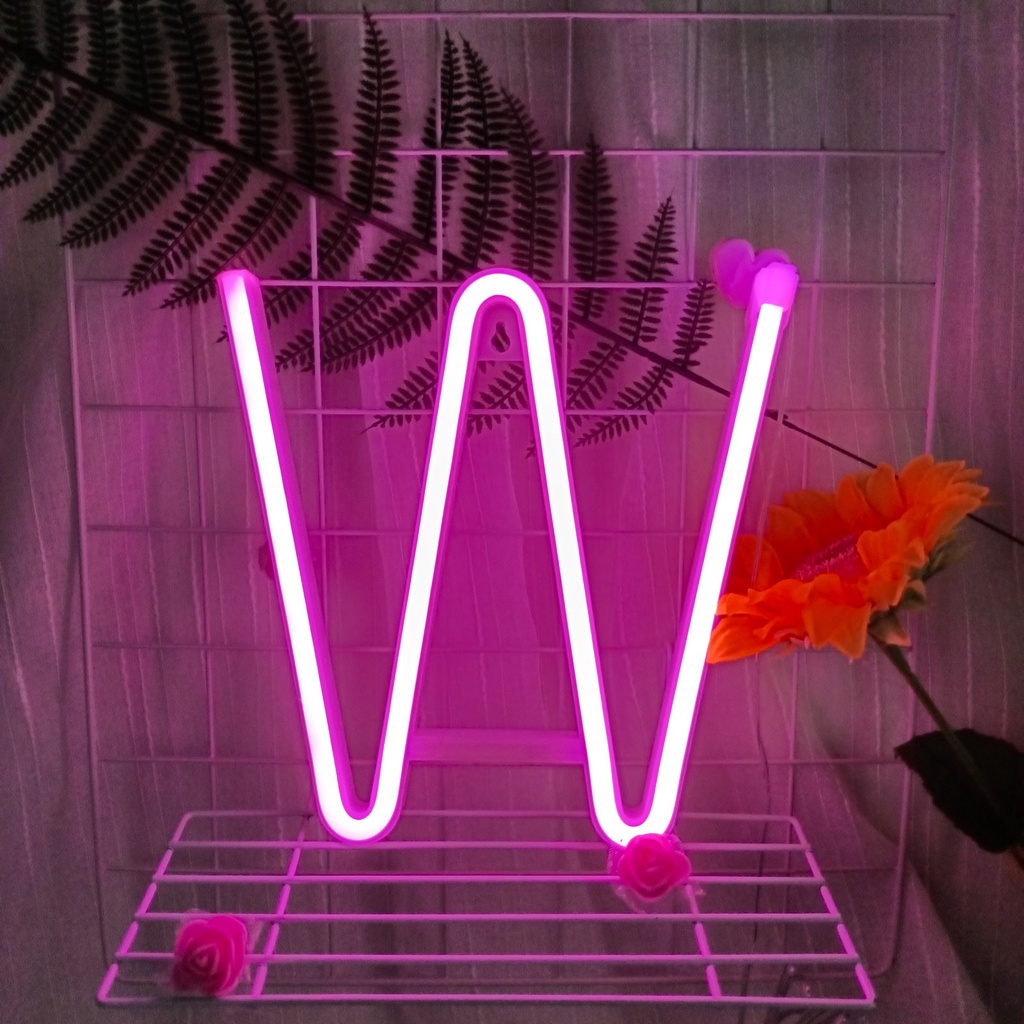 Neon Letter Sign Neon Words LED Alphabet Neon Art Lights Wall Decor ...